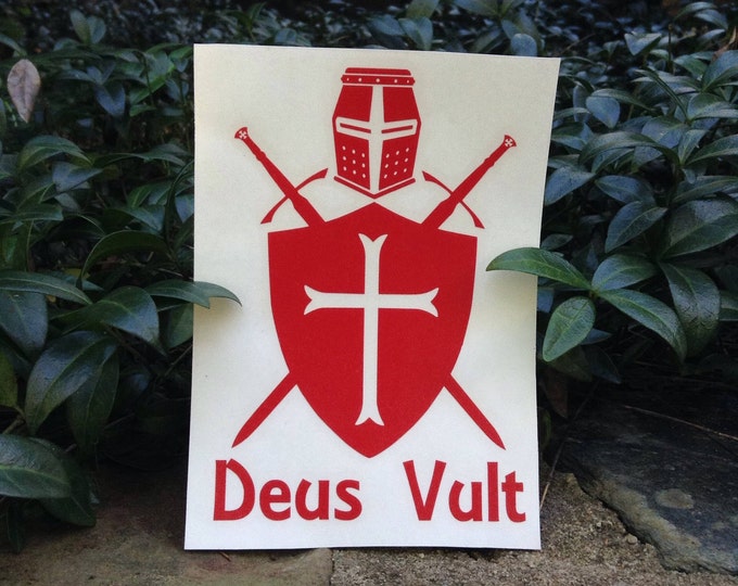 Deus Vult ("god Wills It") Vinyl Decal - Car Window Decal - Decal for ...