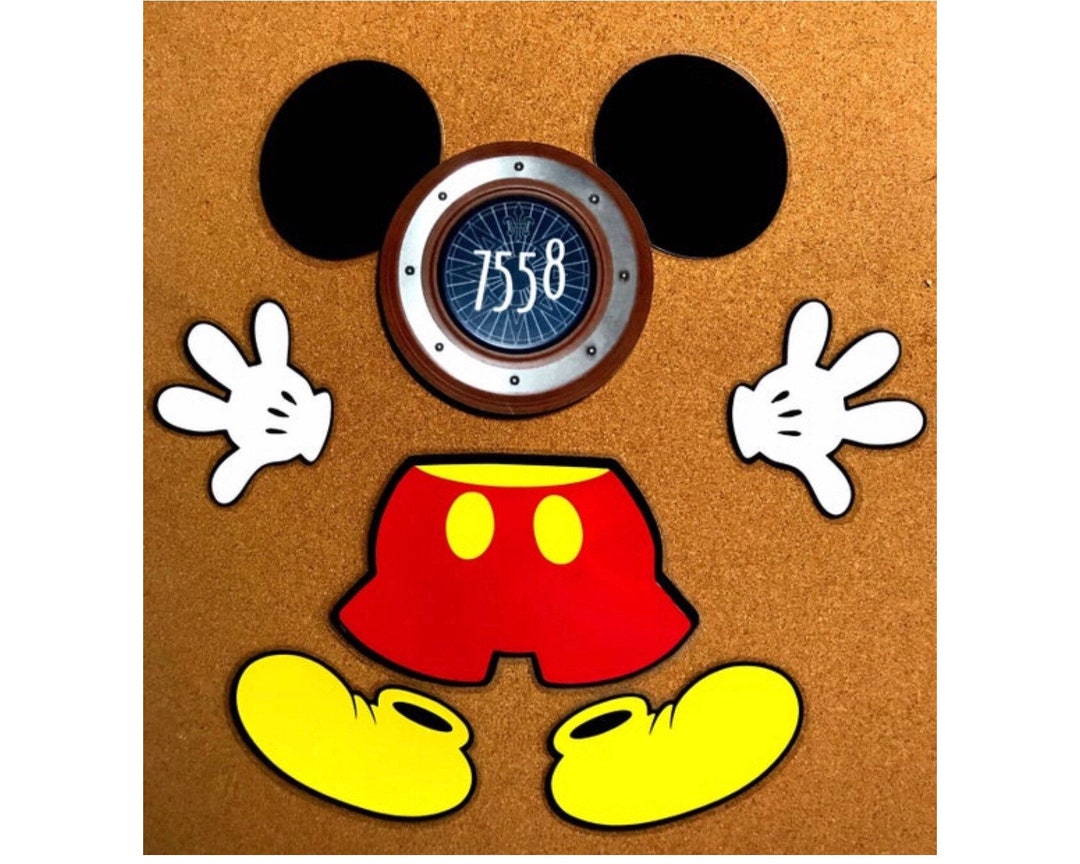 Mickey Mouse Laminated Magnetic Body Parts for Disney Cruise - Etsy