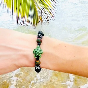 MENS Lava SEA TURTLE Bracelet Beachy Ocean Turtle Bracelet Save Turtles ...