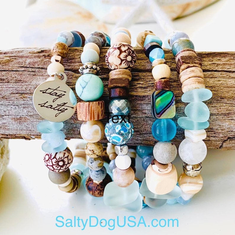 Woman's Beachy Boho Charm Bracelet Birthday Gift Shell - Etsy
