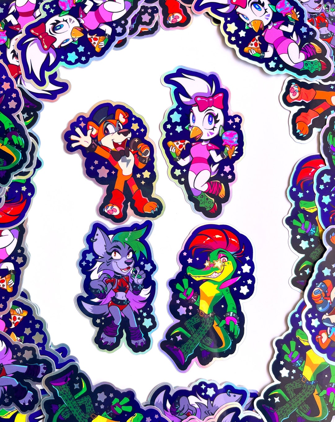 Holographic FNAF Security Breach Stickers - Etsy
