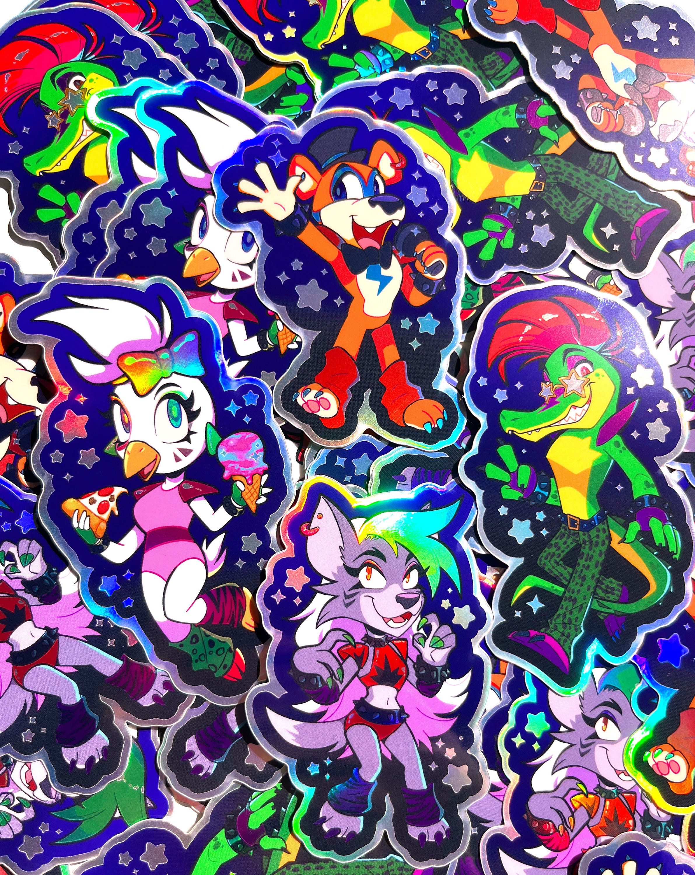Holographic FNAF Security Breach Stickers - Etsy