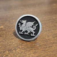 Sterling Silver Dragon Pin Badge/brooch - Etsy UK