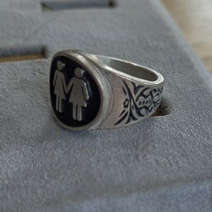 Lesbian Pride Ring - Double Female Symbol - Gay LGBTQ+ Love Bisexual ...