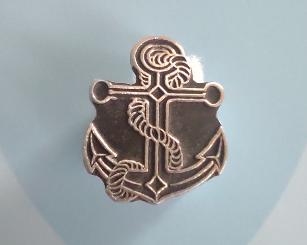 Anchor and Rope Pin - Ancora - Ship Boat Ocean - Voyage Boating Fishing ...