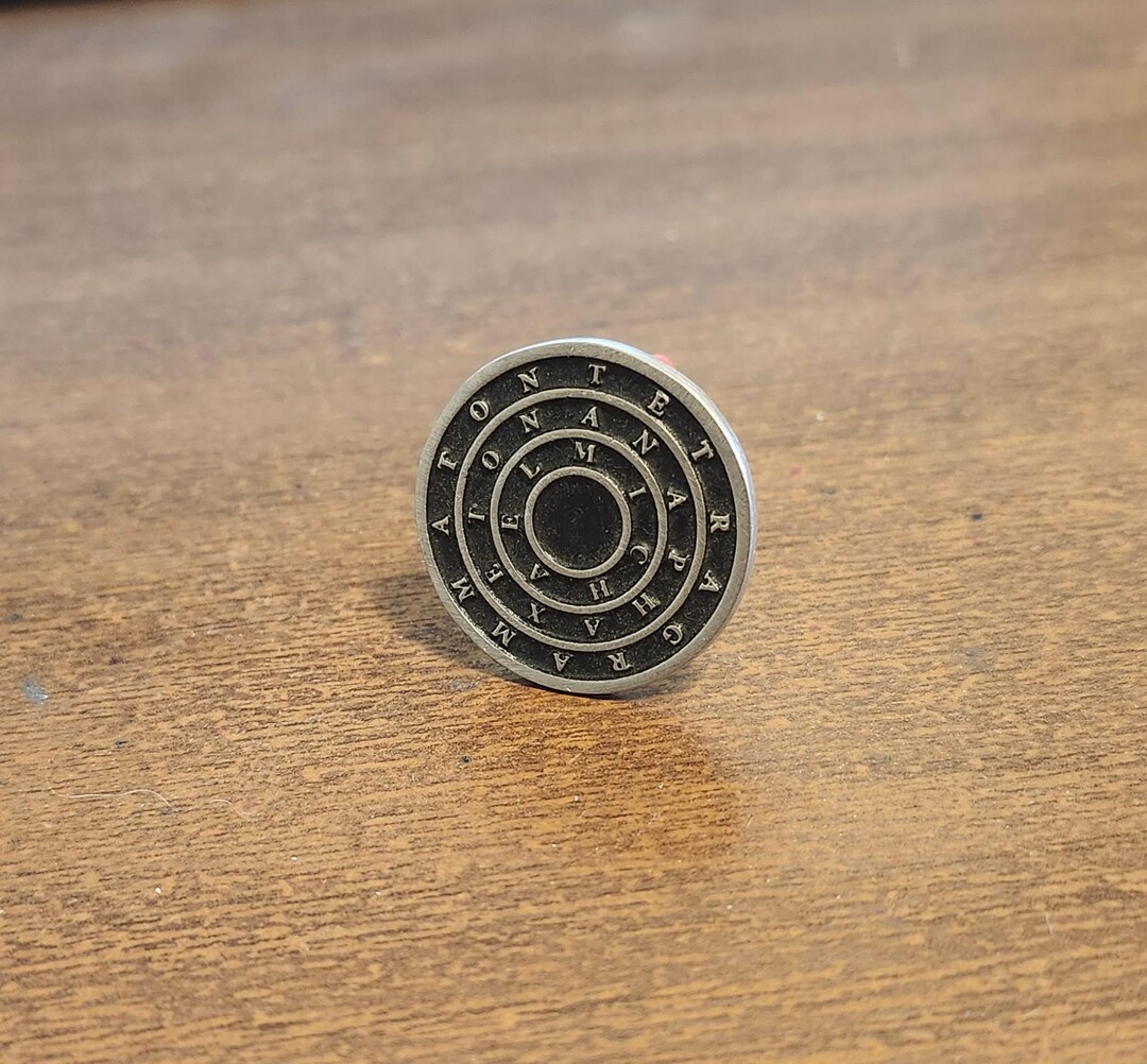 Magic Circle of Solomon Pin - Disc Solomonic Magic Traditions Jewelry ...
