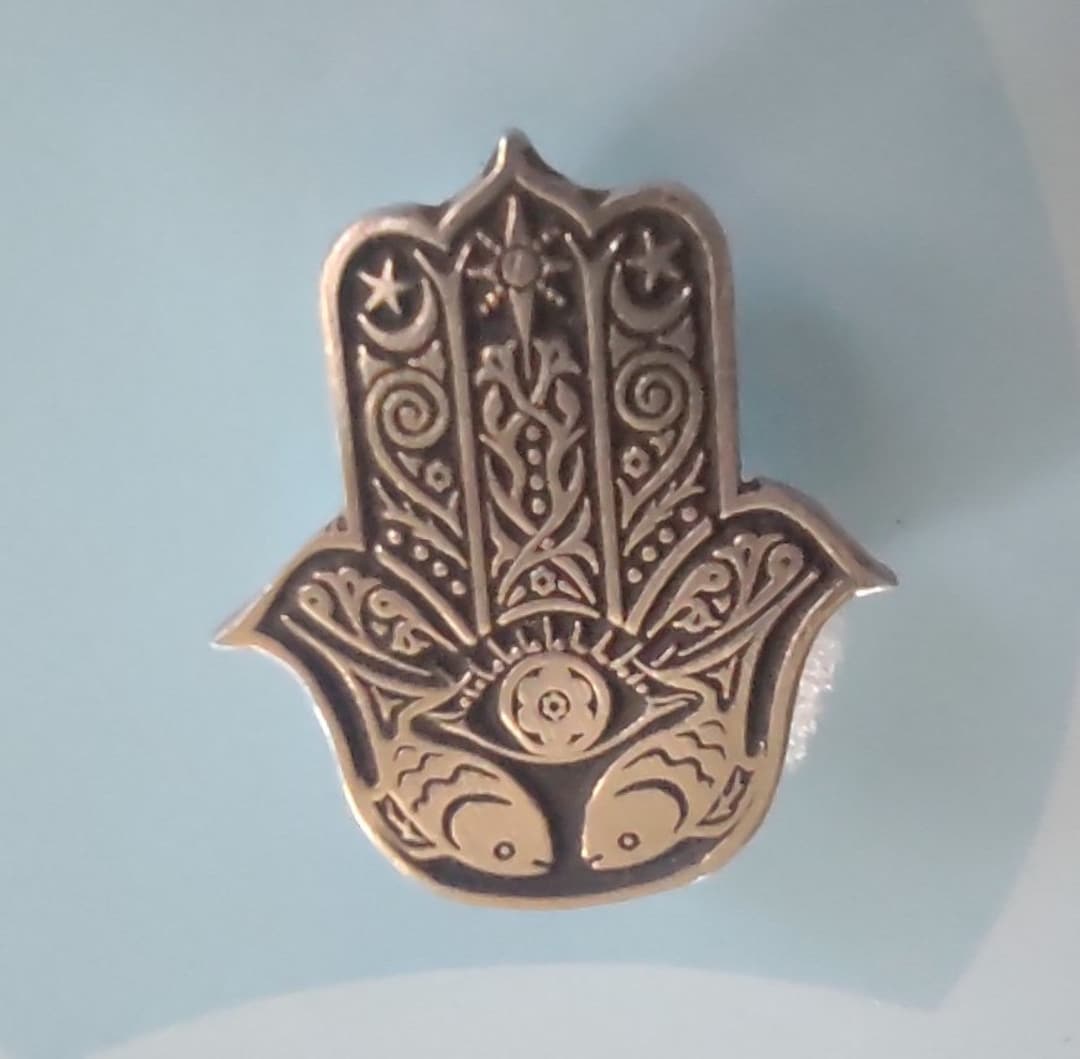 Hamsa Hand Pin - Sign of Protection, Power and Strength Jewelry - Etsy