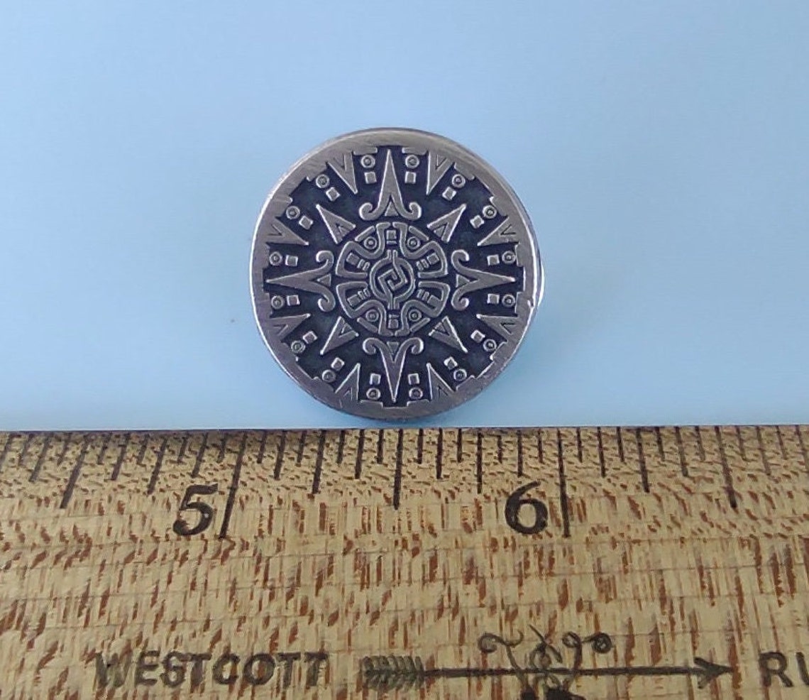 Mayan Sun Pin Kinich Ahau Design Mayan Culture Jewelry - Etsy