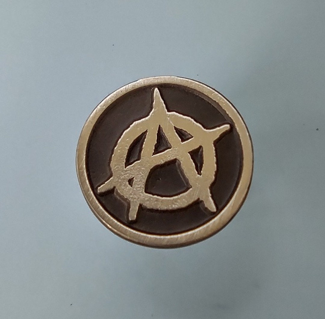 Anarchy Symbol Pin - Lawlessness - Political Disorder - Anarchism ...