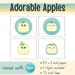Cute Apples Classroom Name Tags, Editable Canva Template, Printable ...