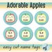 Cute Apples Classroom Name Tags, Editable Canva Template, Printable ...