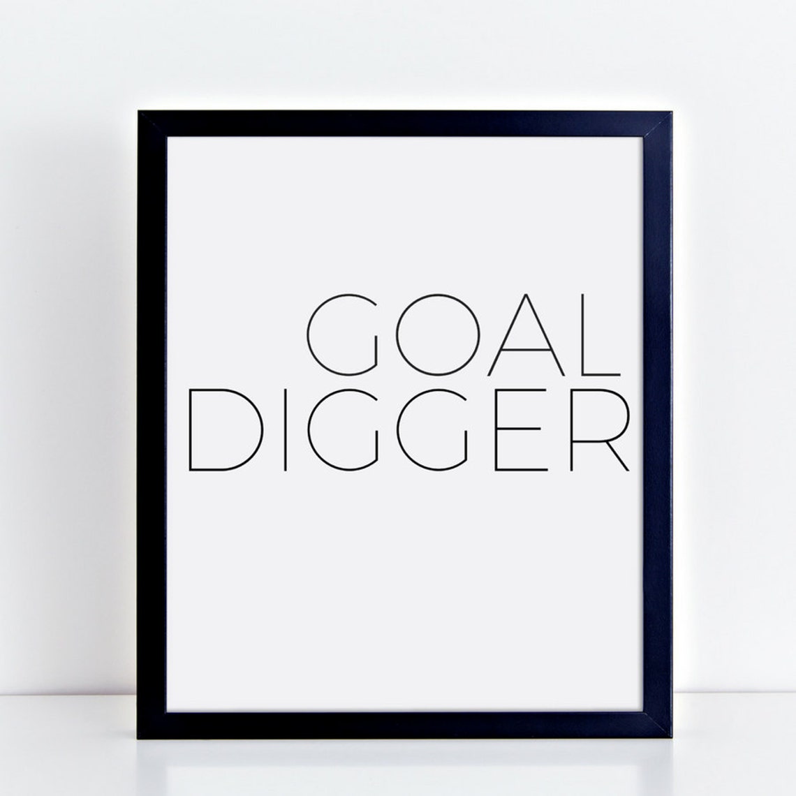 Goal Digger, Printable Wall Art, Minimalist, Typography, Motivational ...