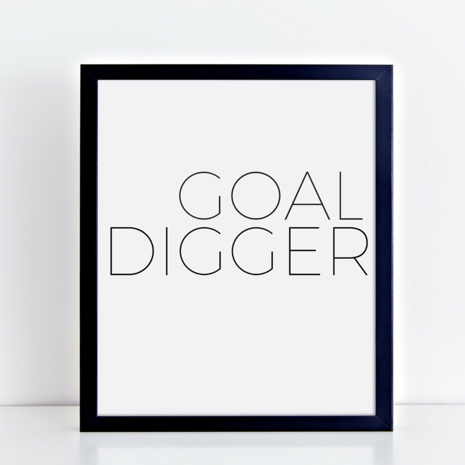 Goal Digger, Printable Wall Art, Minimalist, Typography, Motivational ...