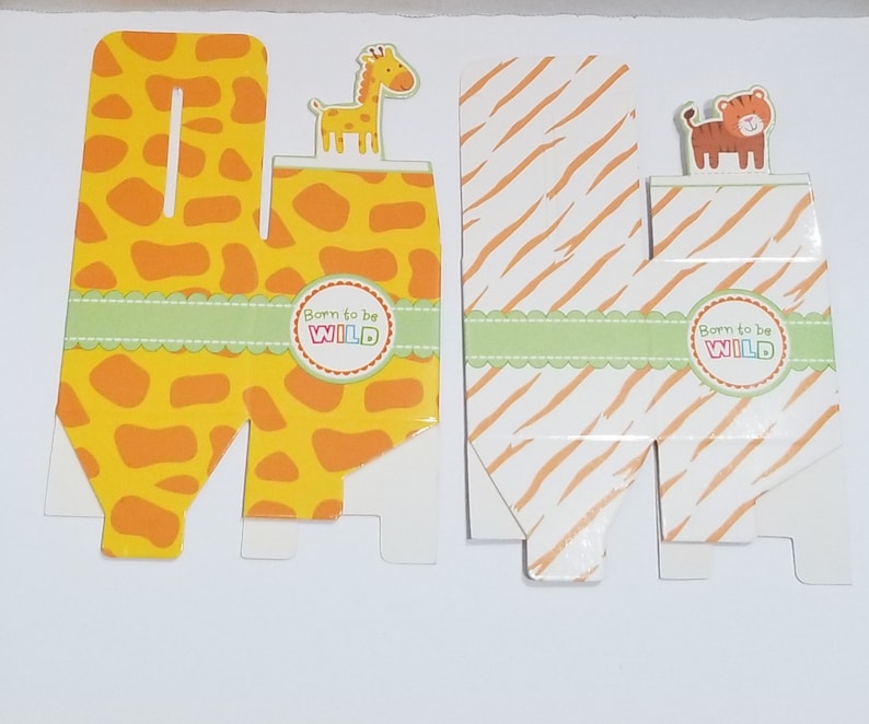 Jungle Theme Safari Animal Party Favor Boxes Born to Be Wild - Etsy