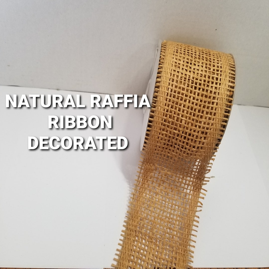 Natural Raffia Decoration Ribbon - Etsy