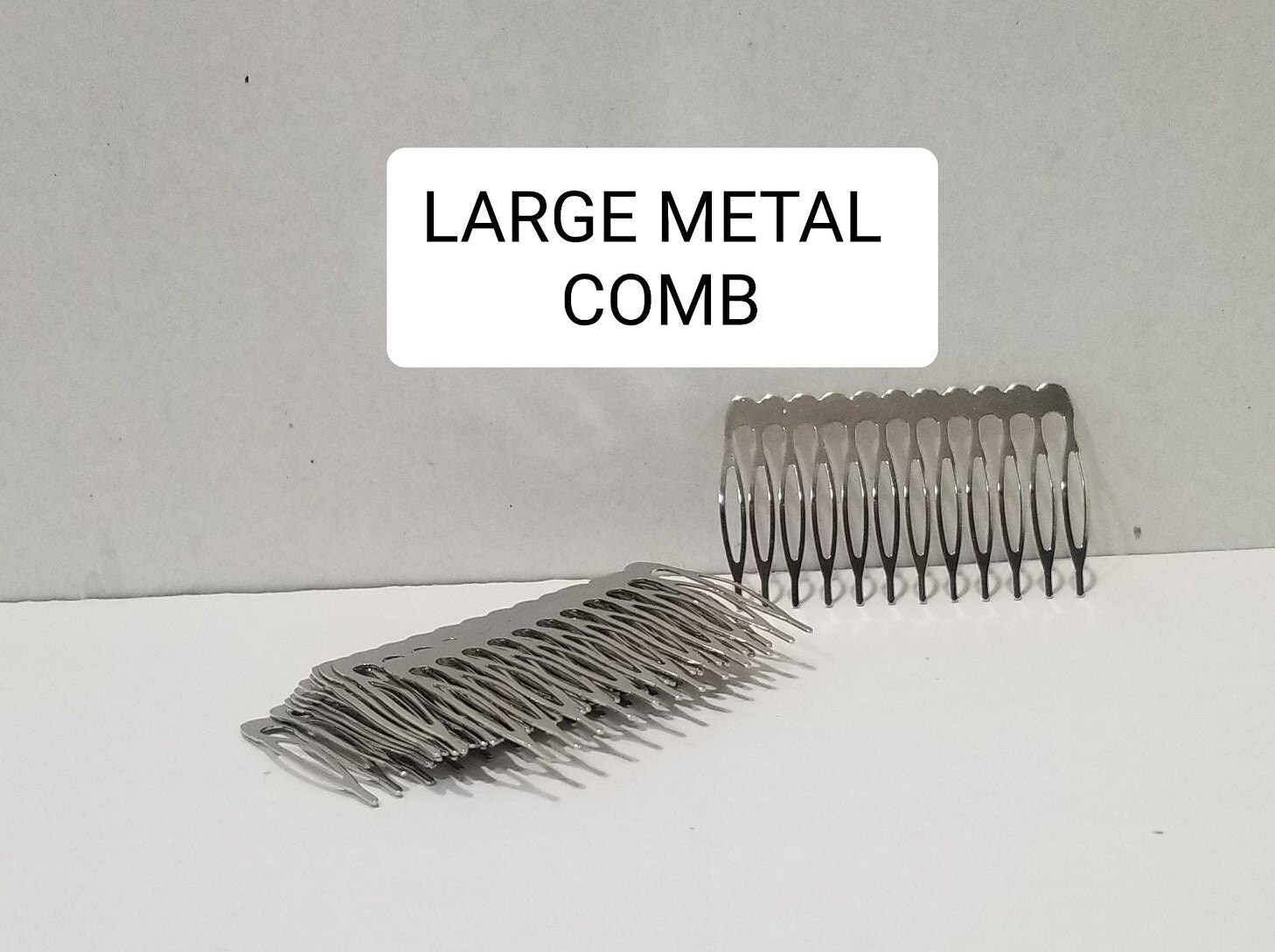Metal Combs Silver With Teeth Millinery Metal Comb for DIY Fascinators ...