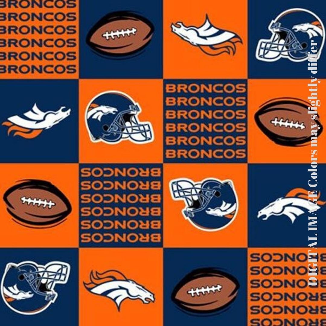 Denver Broncos Hand-made Fleece Blanket Broncos Block Fleece Blanket ...