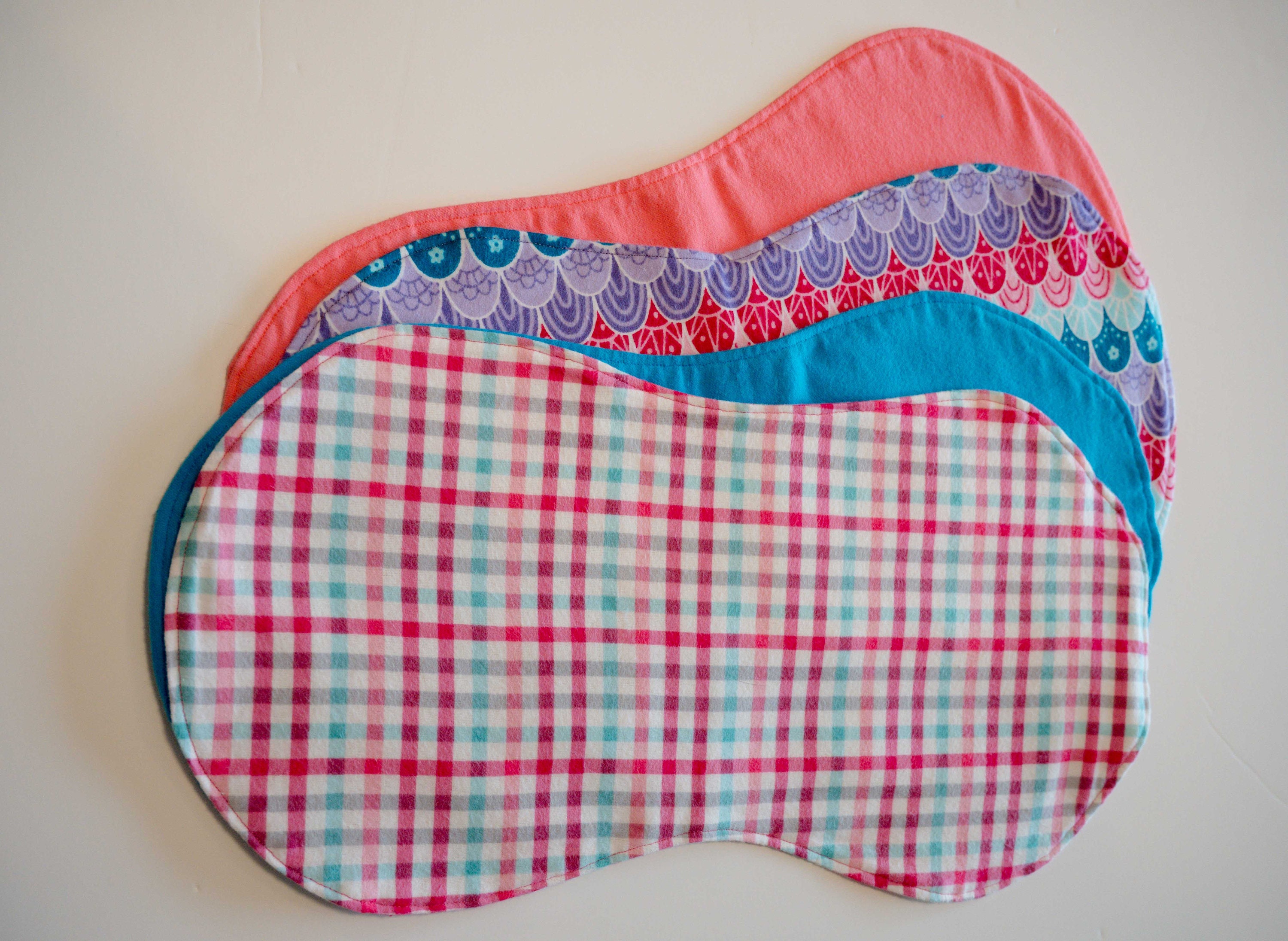 Hand-made Burp Cloths Soft Curved Fit Reusable Machine - Etsy