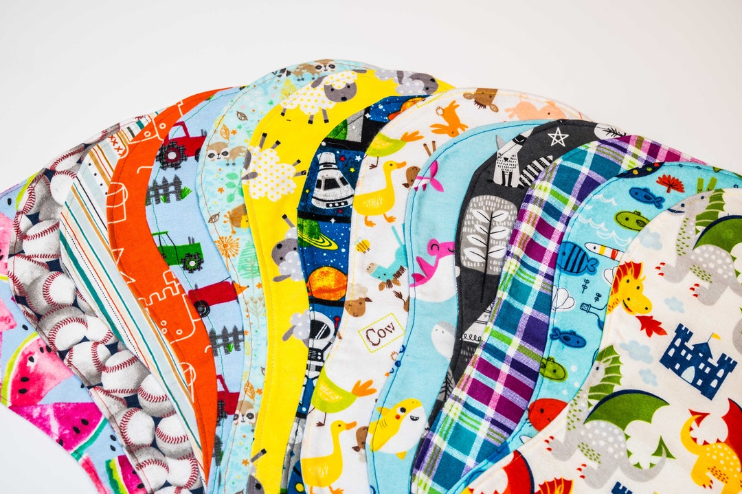 Hand-made Burp Cloths Soft Curved Fit Reusable Machine - Etsy