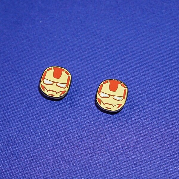 Iron Man Stud - Etsy