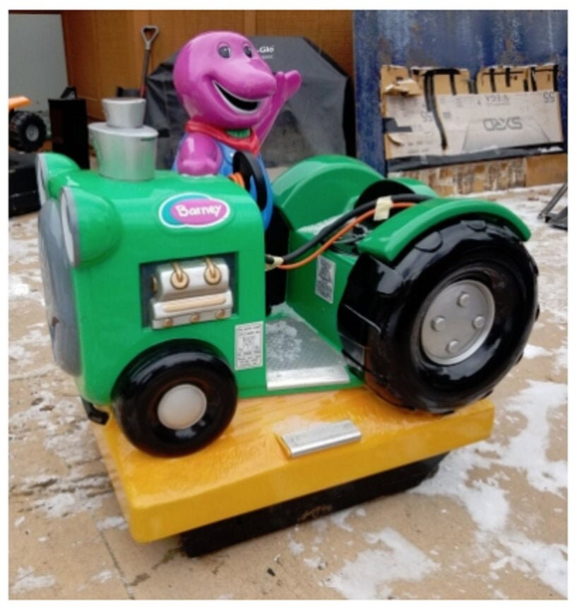 Coin Operated Barney the Dinosaur Kiddie Ride / Gifts for Kids | Etsy