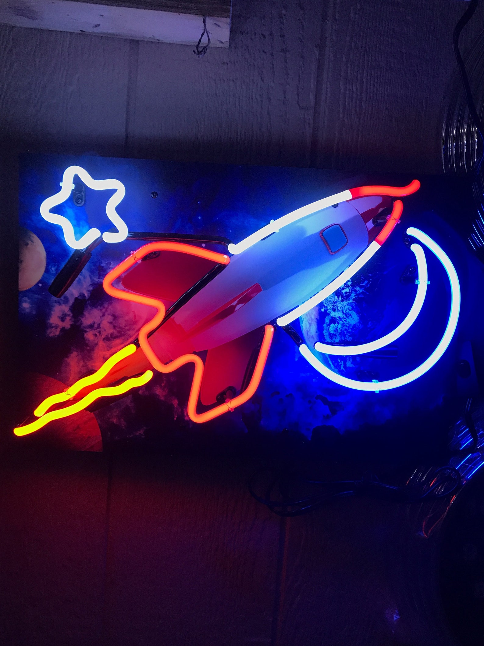 Rocket Neon Sign / Rocket Sign / Neon Signs / Game Room Sign / | Etsy