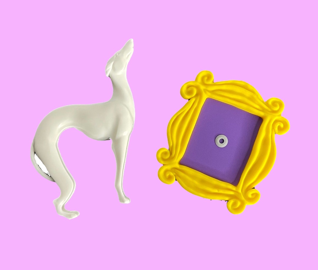 Friends Magnet Set/ White Greyhound/ Friends Themed Gift/ Friends Frame ...