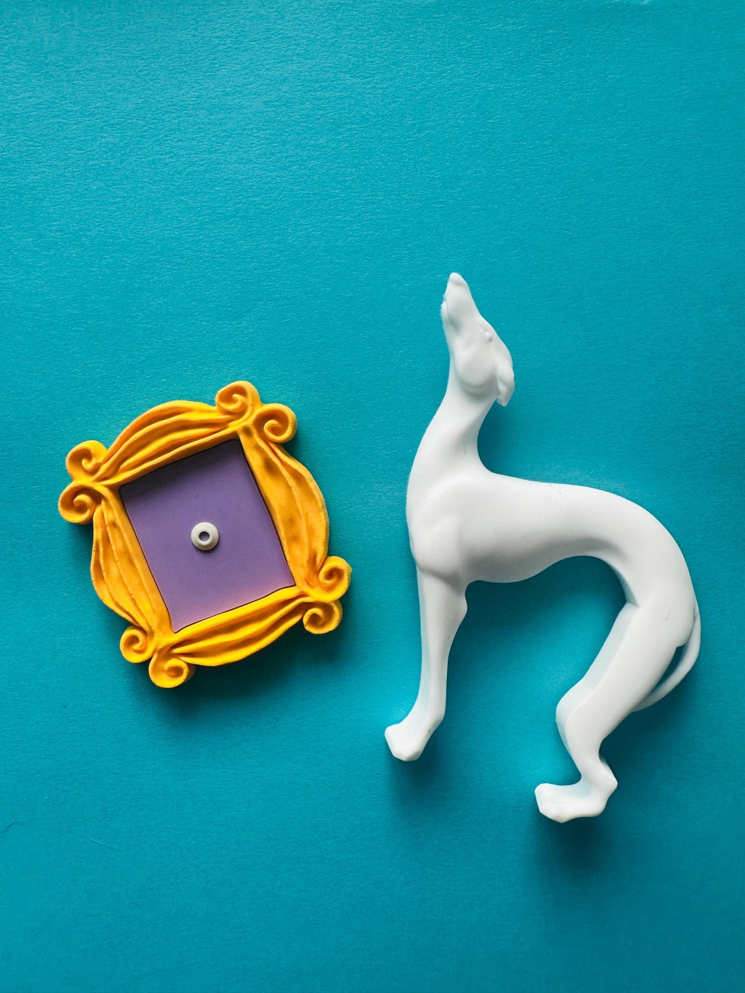 Friends Magnet Set/ White Greyhound/ Friends Themed Gift/ Friends Frame ...