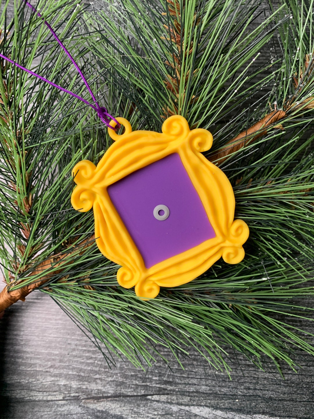 Friends Frame Ornament / Friends Yellow Peephole Frame Ornament/ Purple ...