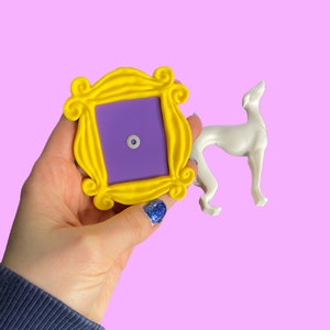 Friends Magnet Set/ White Greyhound/ Friends Themed Gift/ Friends Frame ...