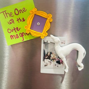 Friends Magnet Set/ White Greyhound/ Friends Themed Gift/ Friends Frame ...