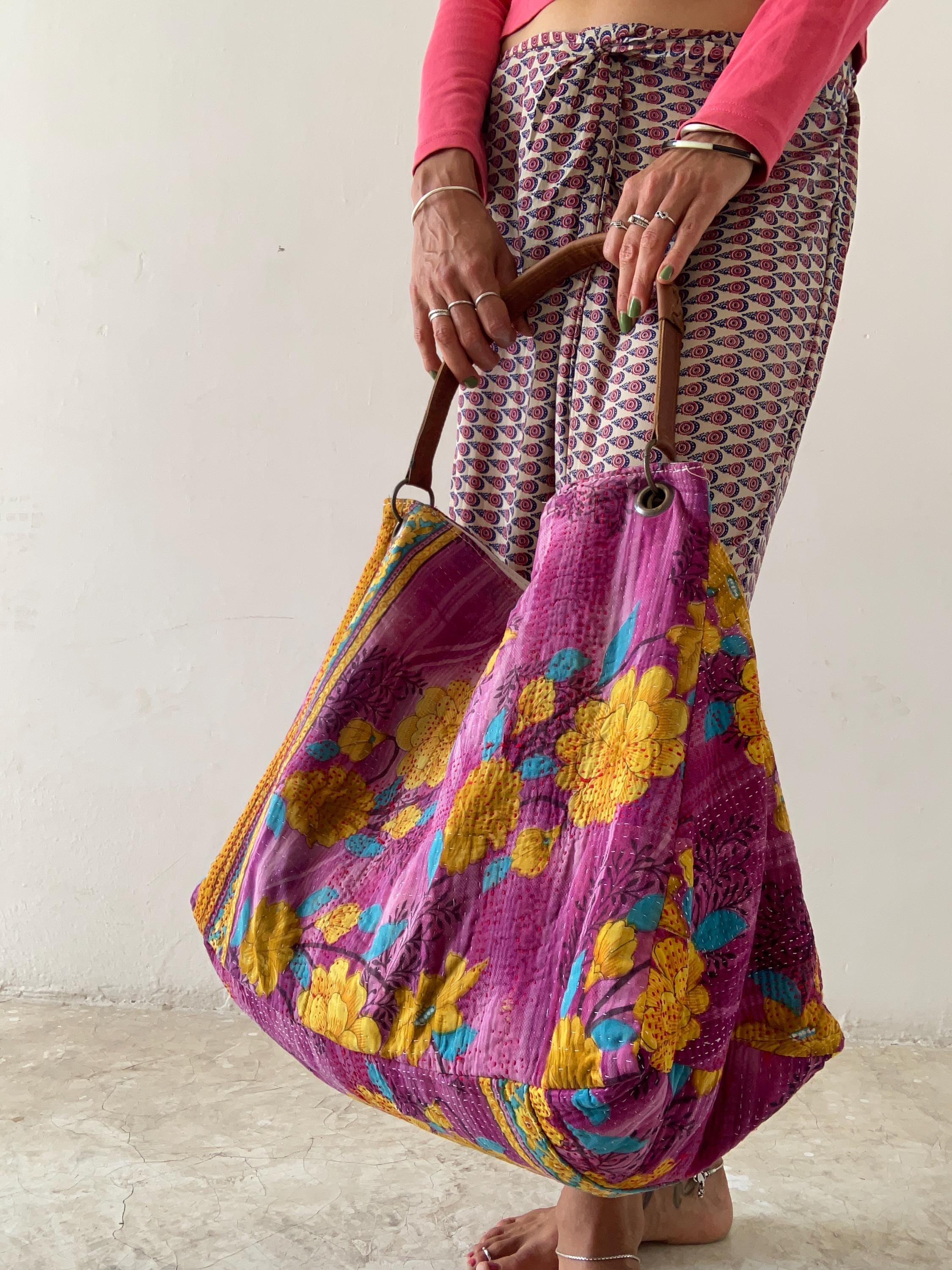Vintage Daily Use Handbag Retro Colorful Shoulder Bag Weekender Bag ...