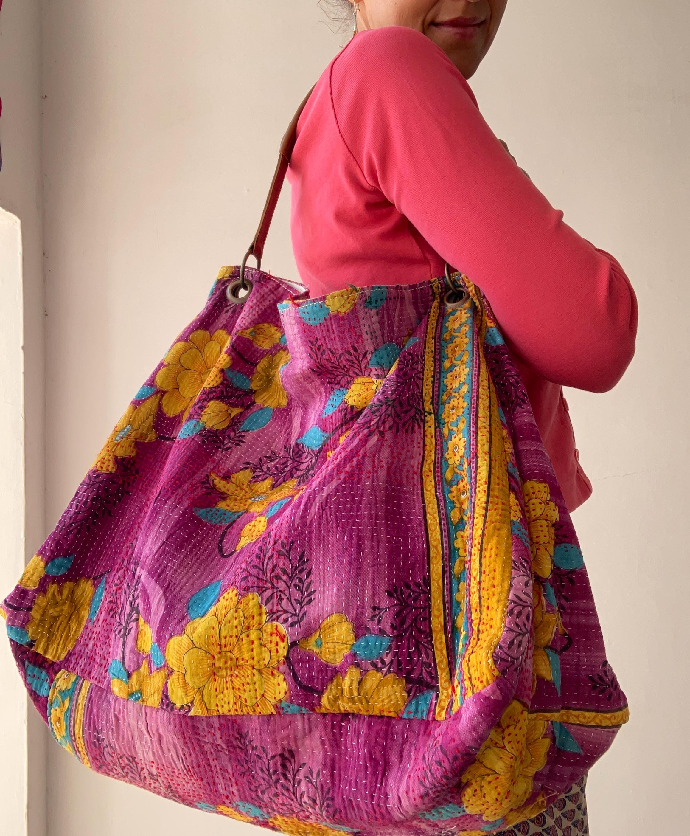 Vintage Daily Use Handbag Retro Colorful Shoulder Bag Weekender Bag ...