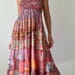 Frilled Sundress Loose Flared Boho Hippie Summer Dress Backless ...