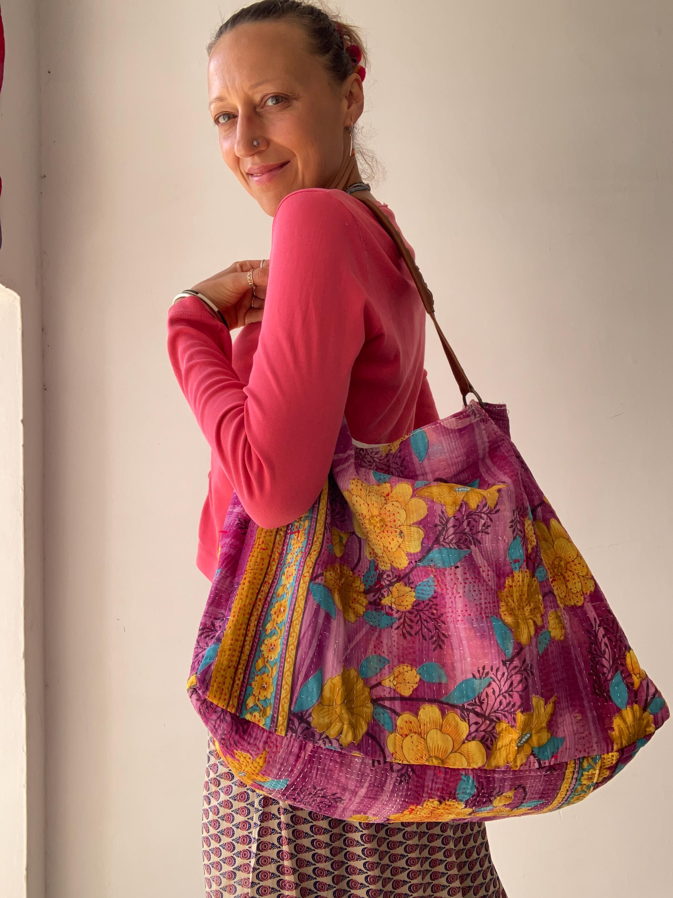 Vintage Daily Use Handbag Retro Colorful Shoulder Bag Weekender Bag ...