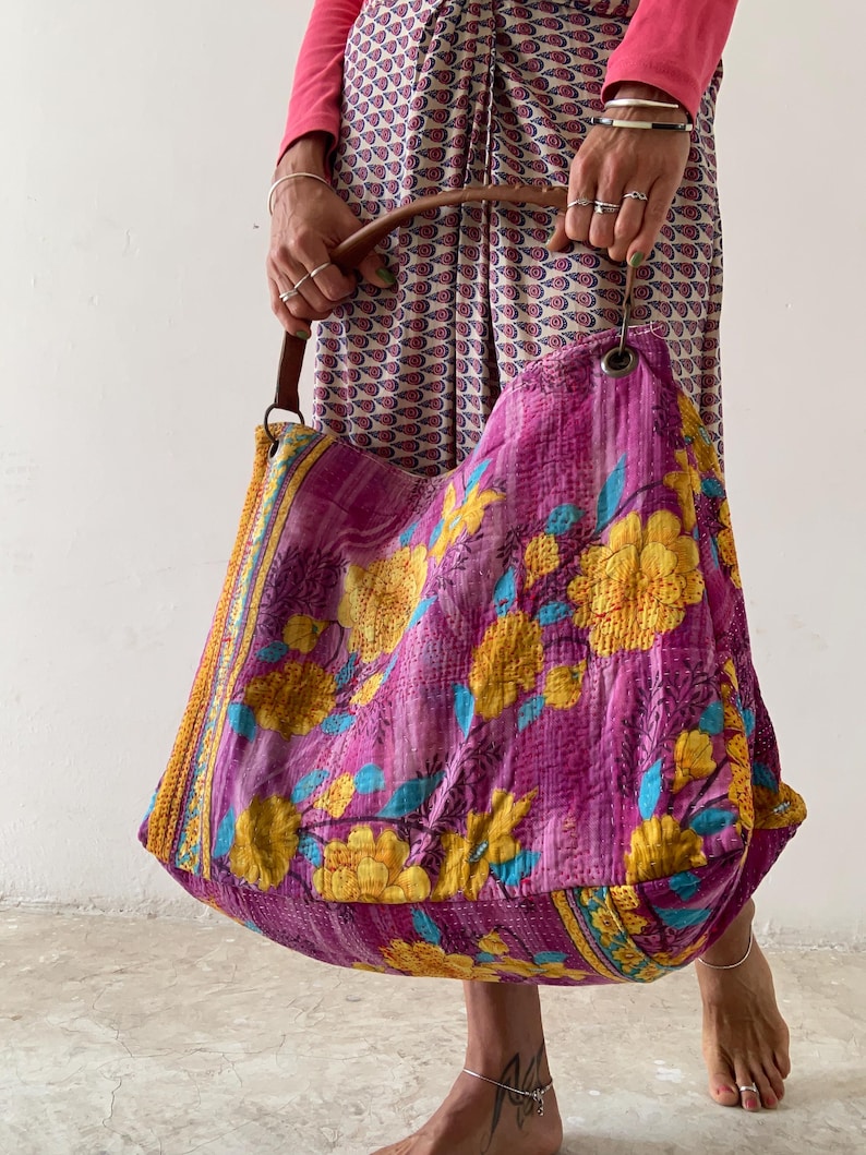 Vintage Daily Use Handbag Retro Colorful Shoulder Bag Weekender Bag ...