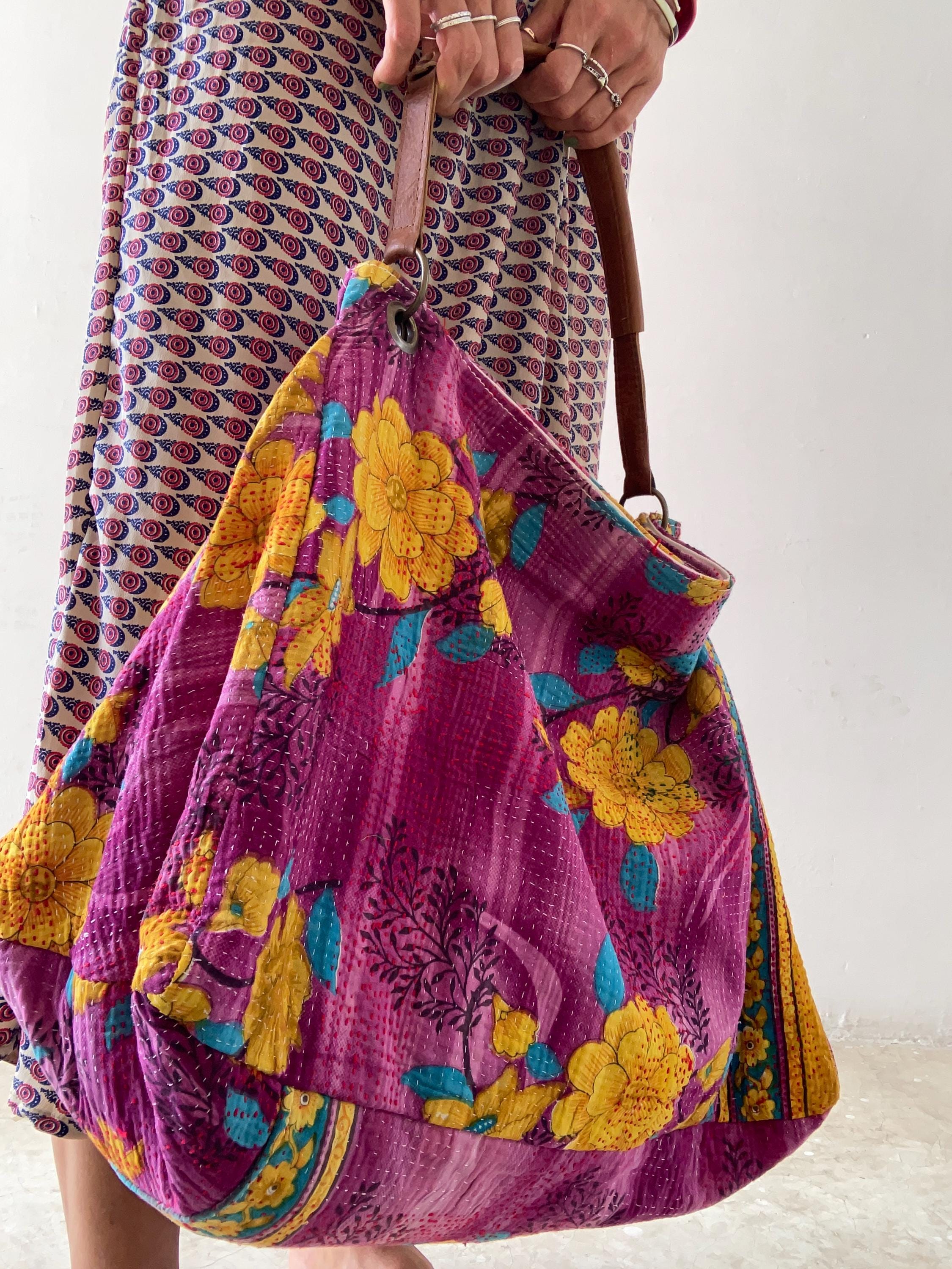Vintage Daily Use Handbag Retro Colorful Shoulder Bag Weekender Bag ...