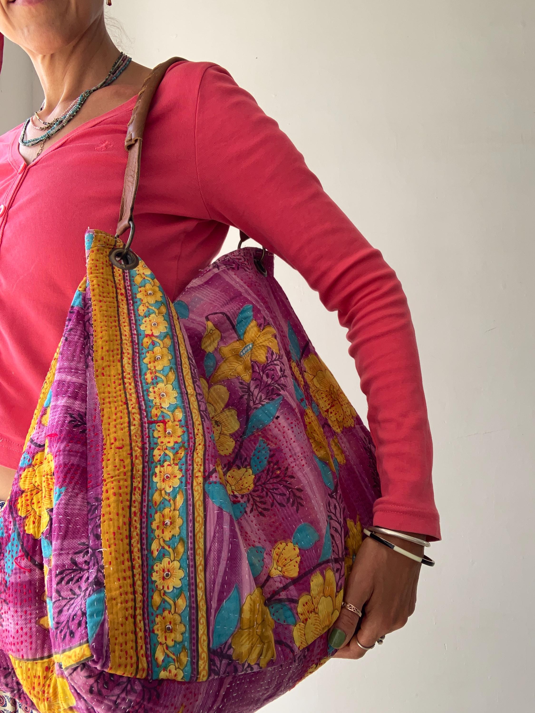 Vintage Daily Use Handbag Retro Colorful Shoulder Bag Weekender Bag ...