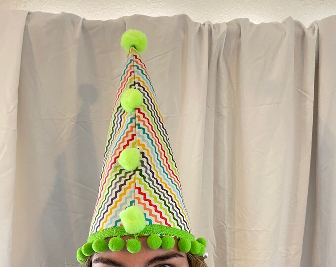Classic Lined Cone Clown Hat - Etsy