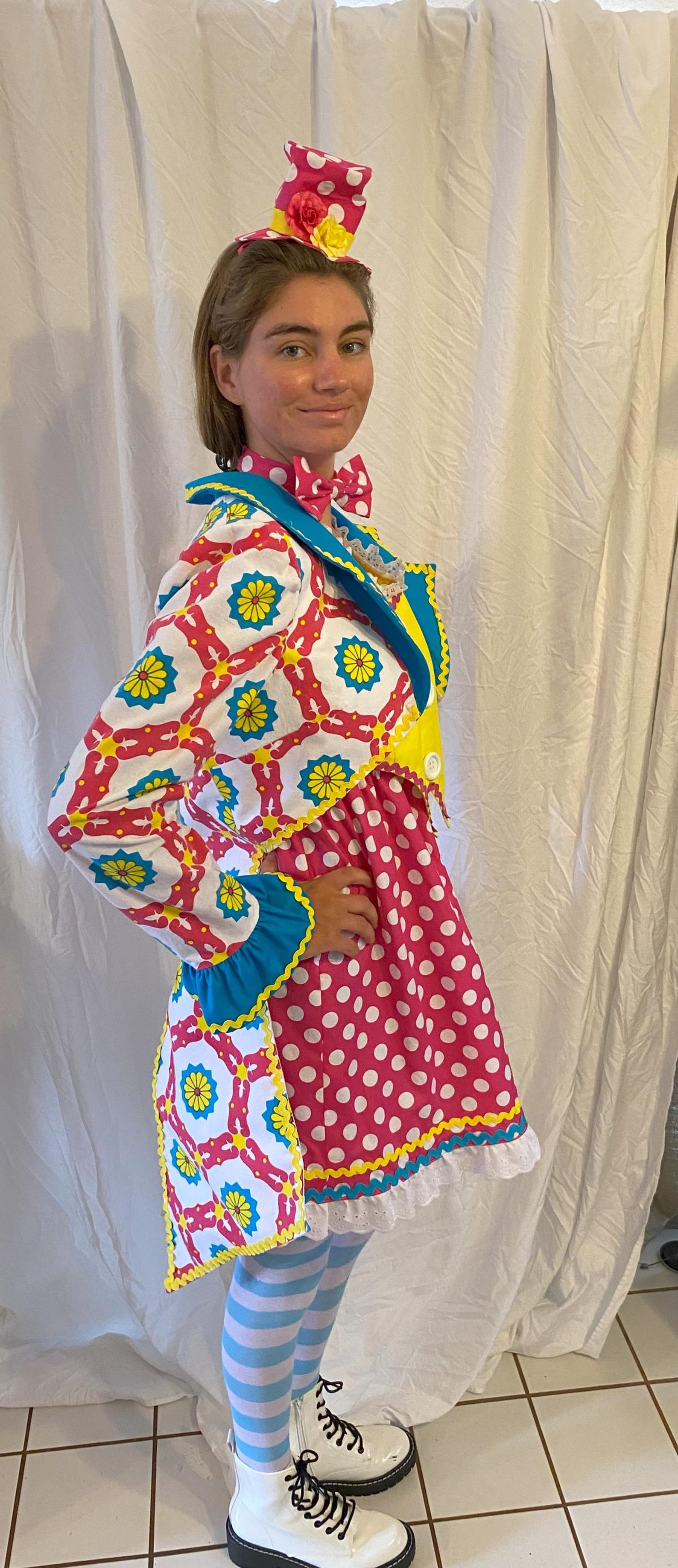 Unique Colorful Circus/clown/mad Hatter Costume-dress, Jacket With ...