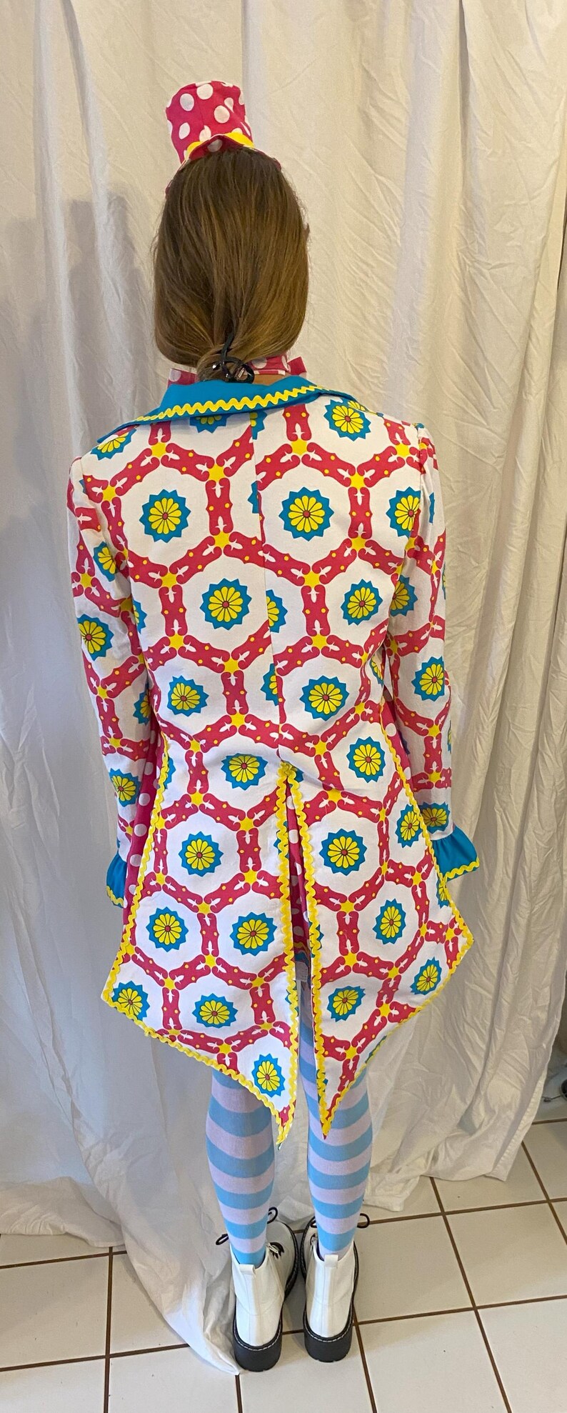 Unique Colorful Circus/clown/mad Hatter Costume-dress, Jacket With ...