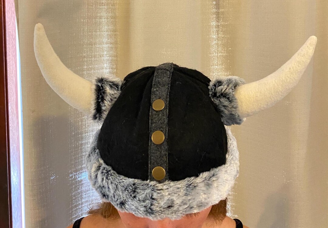 Felt Viking Hat With Faux Fur Trim and Horns - Adult XL - Etsy