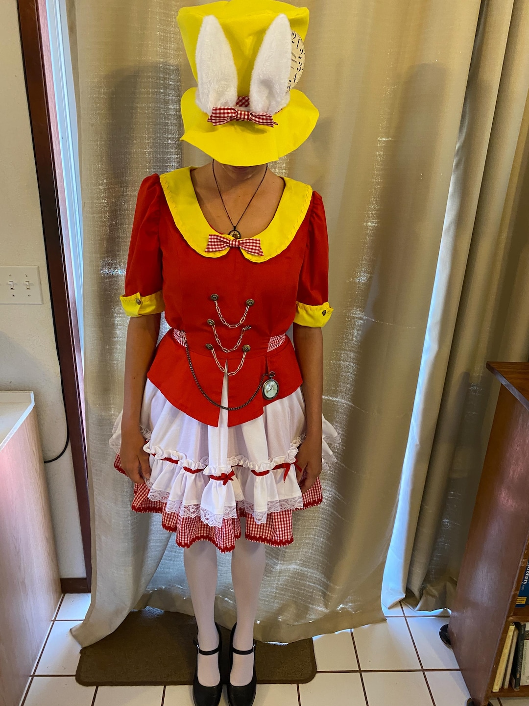 Alice in Wonderland White Rabbit Costume With Accessories- Hat ...
