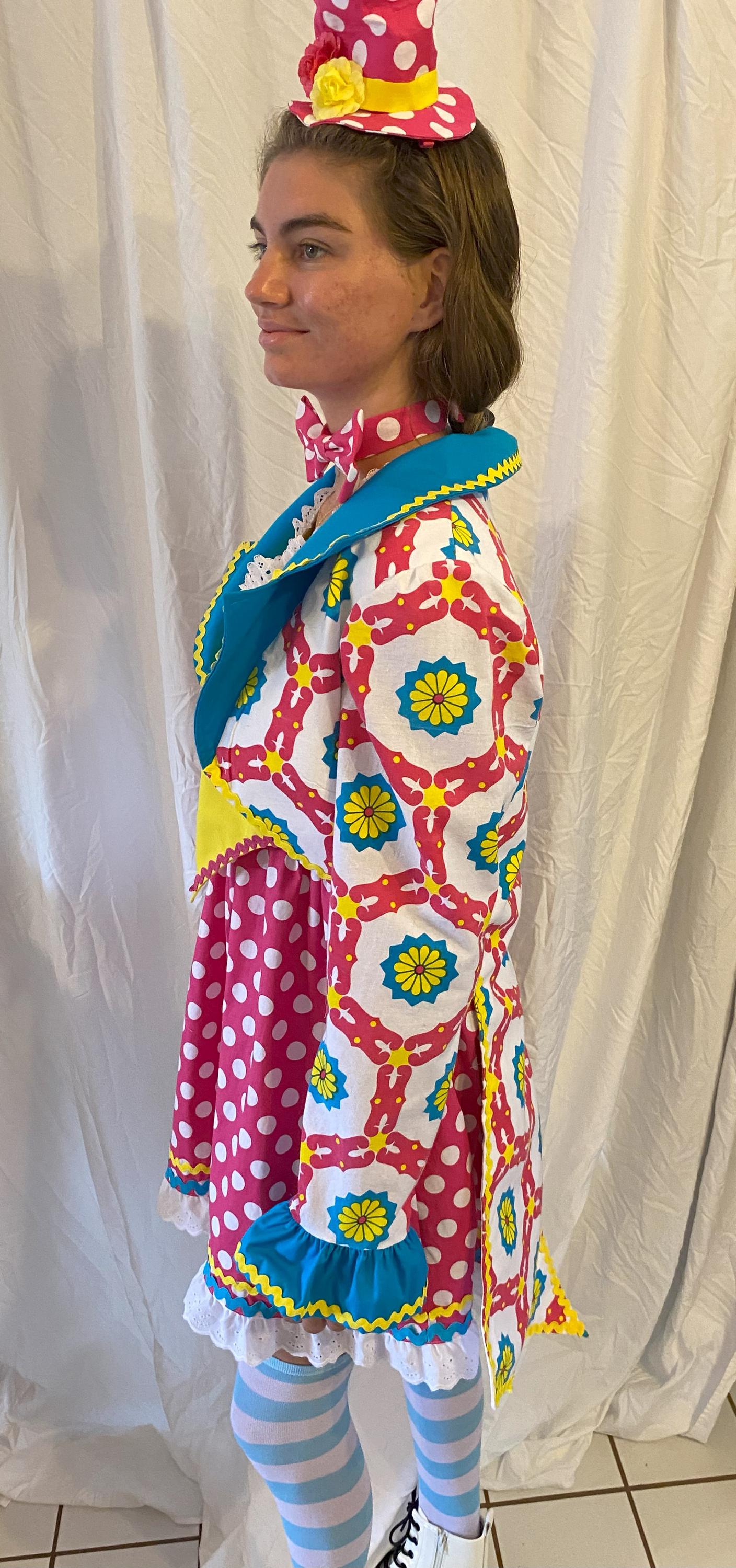 Unique Colorful Circus/clown/mad Hatter Costume-dress, Jacket With ...