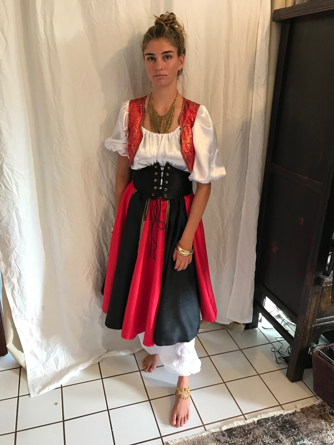 Eastern Dance/gypsy/genie Costume-5 Pieces With Jewelry - Etsy