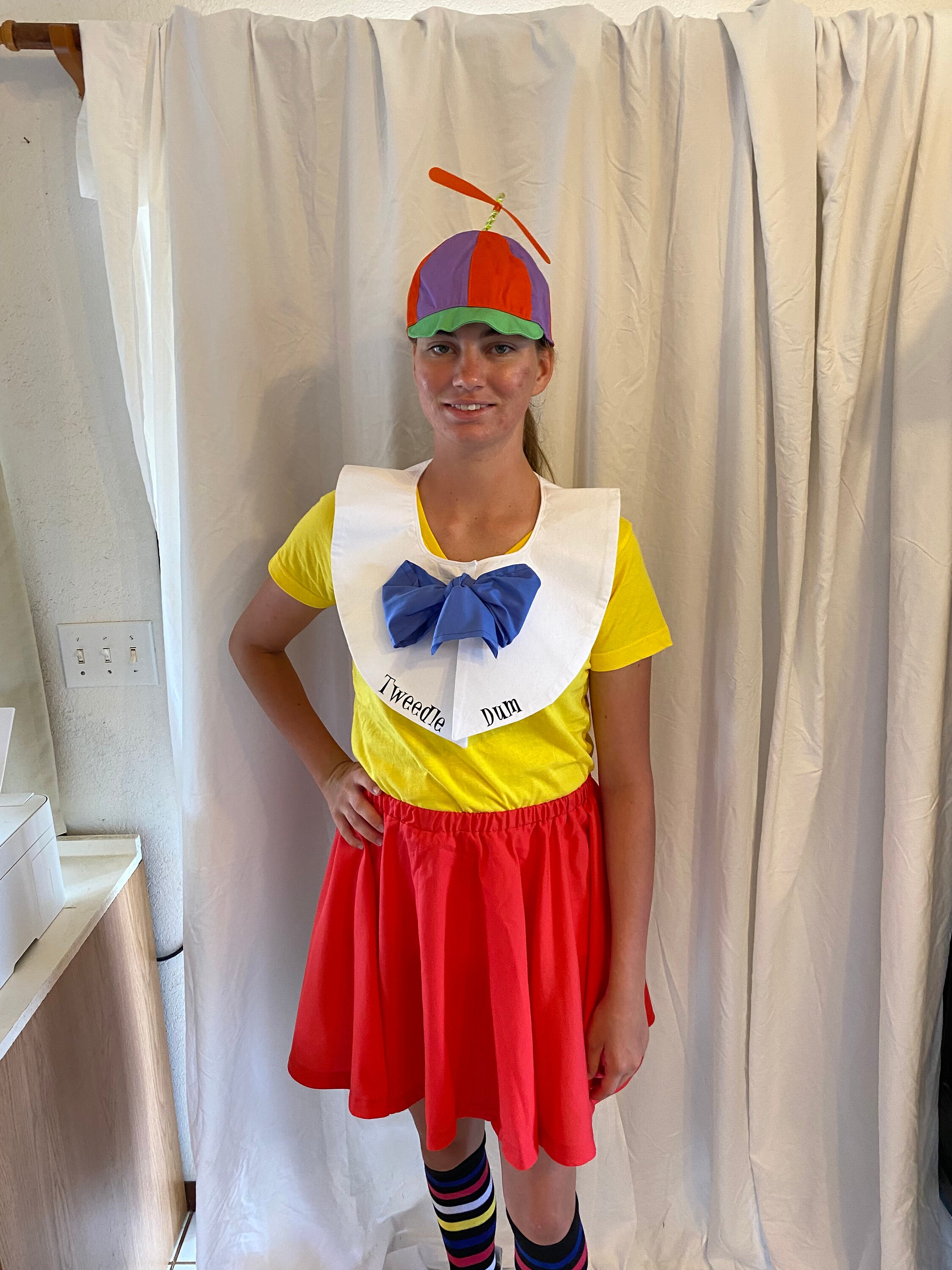 Tweedle Dee and Tweedle Dum Costumes-pair of Matching Outfits-skirt, T ...