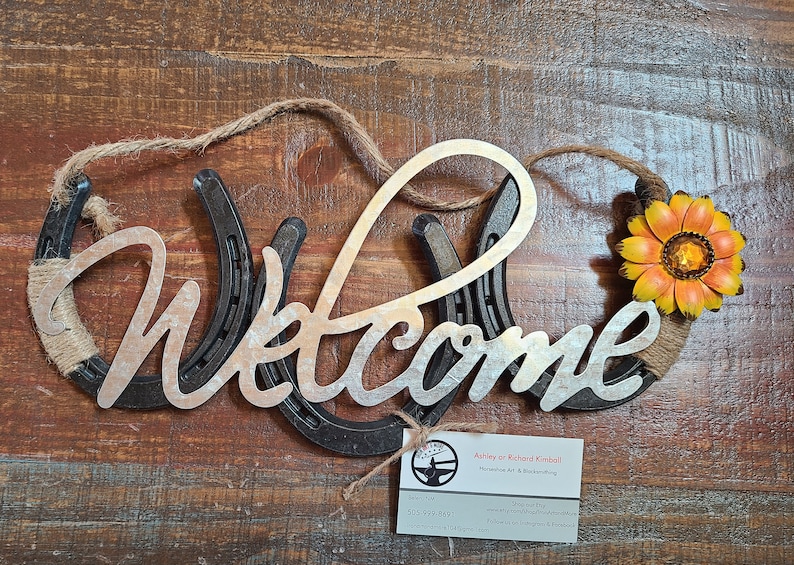Horseshoe Welcome Sign - Etsy