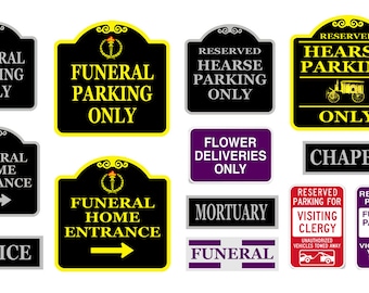 Funeral car sign | Etsy