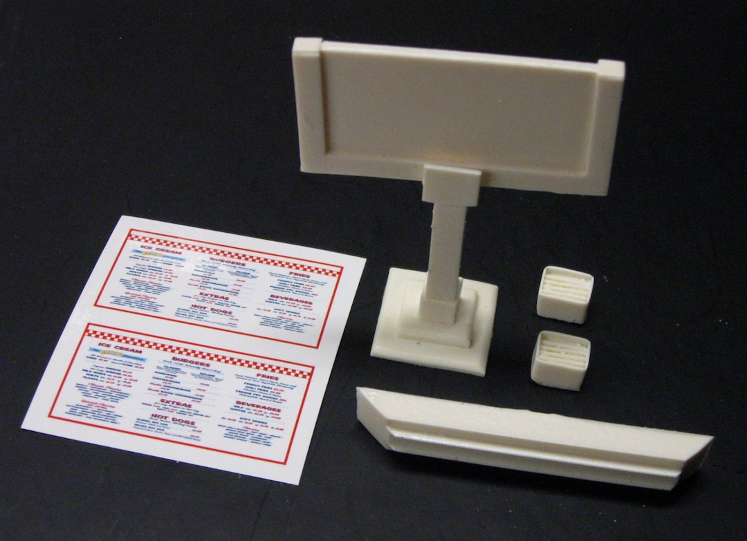1:25 G Scale Model Diner Carhop Menu Board With Speaker - Etsy