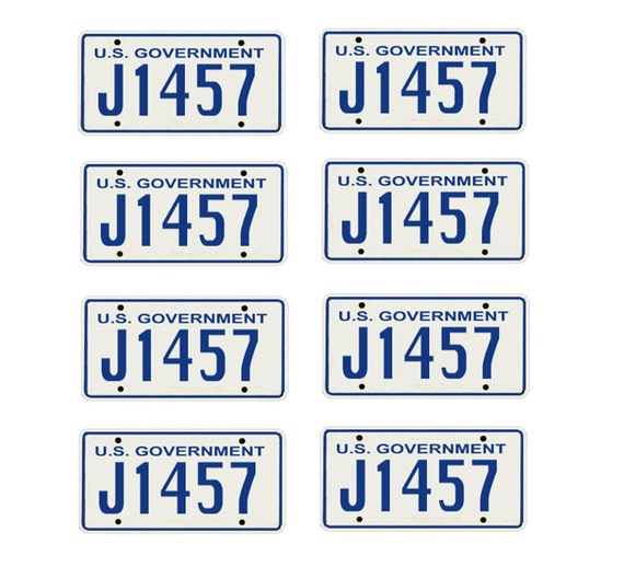 Scale Model Department of Justice License Tag Plates FBI - Etsy